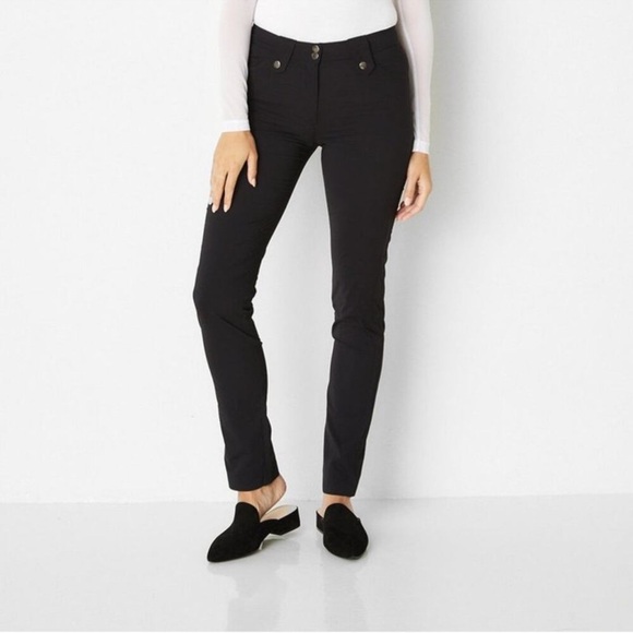 Anatomie | Pants & Jumpsuits | Anatomie Womens Medium Skyler Travel Pants Pin Striped Black Slim ...